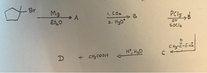 Solved Give the structures for the compounds A through D of | Chegg.com