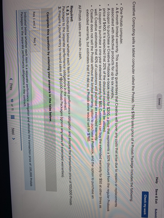 Solved Help Save& Exit Submit Check my work Creative | Chegg.com