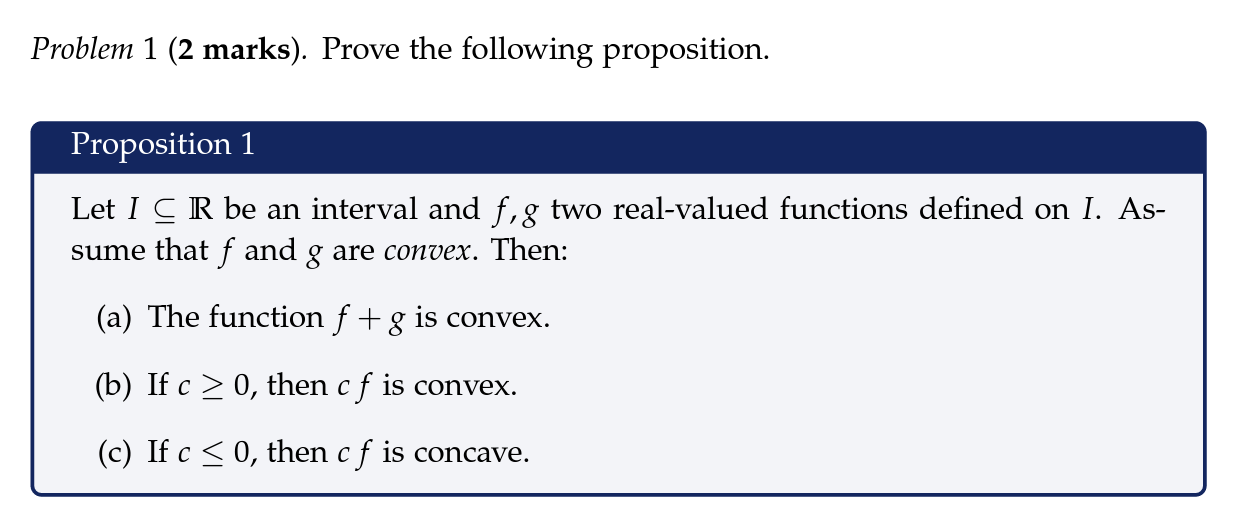 Solved Problem 1 (2 marks). Prove the following proposition. | Chegg.com