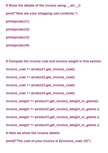 Solved Classes and Object - Inventory Product as Object In | Chegg.com