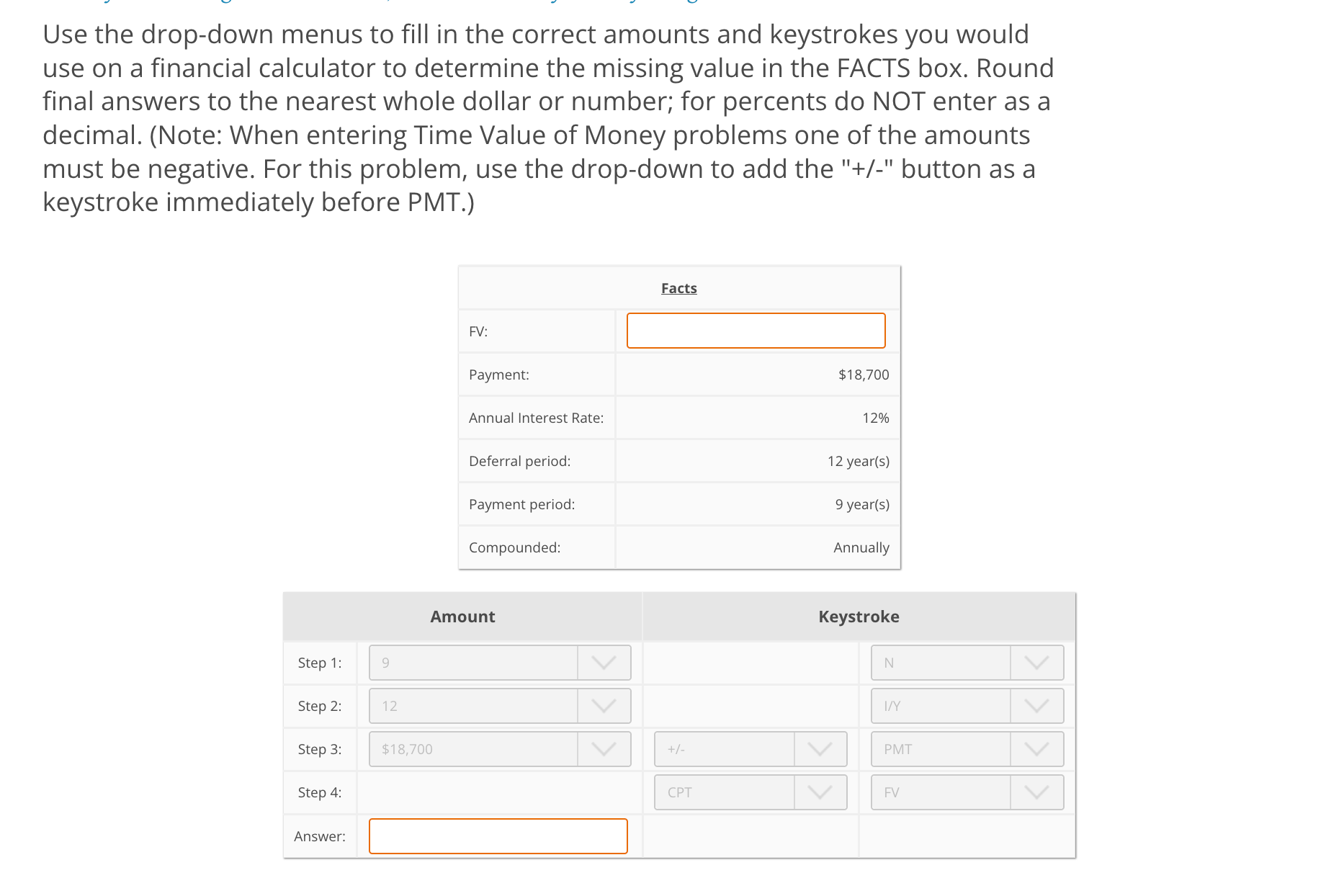 Solved Use the drop-down menus to fill in the correct | Chegg.com