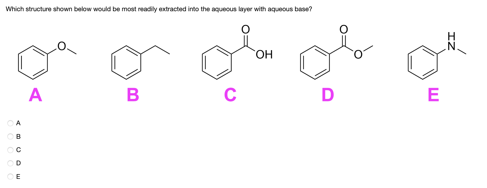 Solved Which structure shown below would be most readily | Chegg.com
