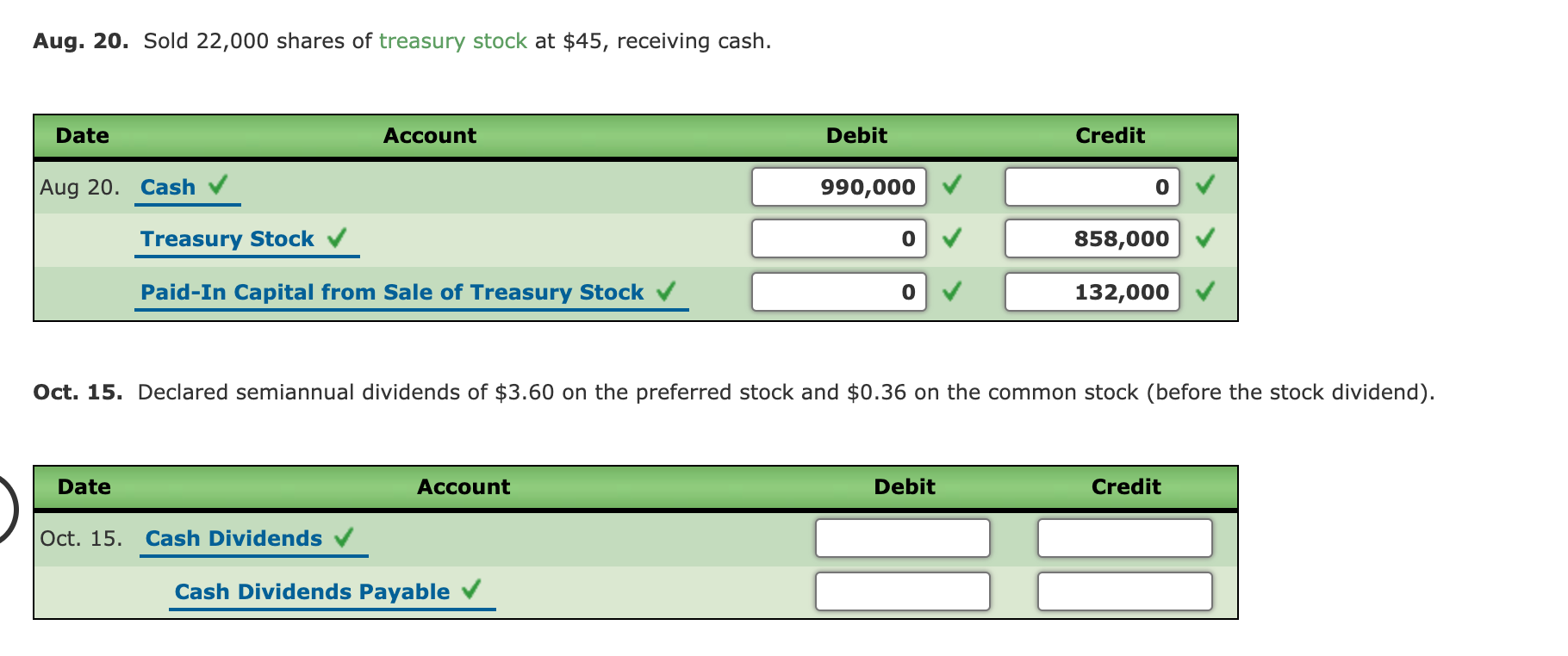 Solved Journalize the transactions. If no entry is required, | Chegg.com