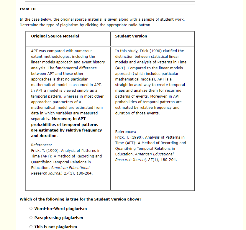 In the case below, the original source material is | Chegg.com