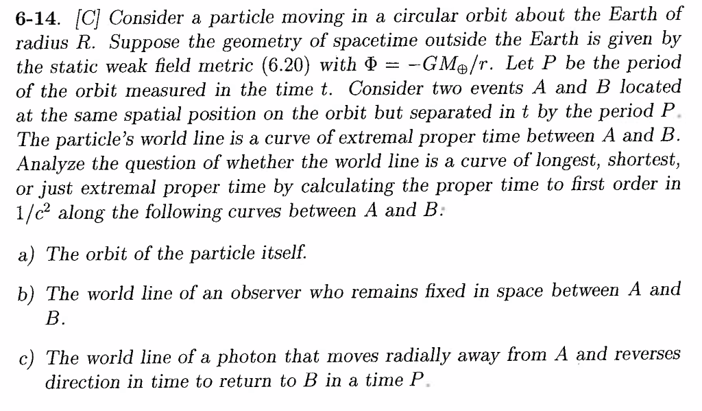 Solved 6-14. [C] Consider a particle moving in a circular | Chegg.com