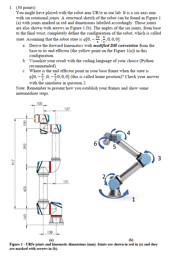 1. (30 points) You might have played with the robot | Chegg.com