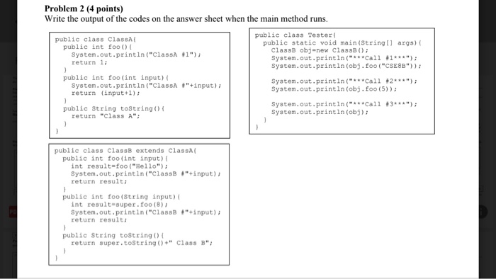 Solved Problem 2 (4 points) Write the output of the codes on | Chegg.com