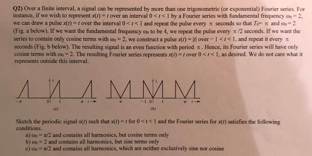 Solved signal and system homework question(Linear Systems | Chegg.com