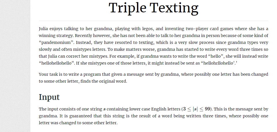 Solved Triple Texting Julia enjoys talking to her grandma, | Chegg.com