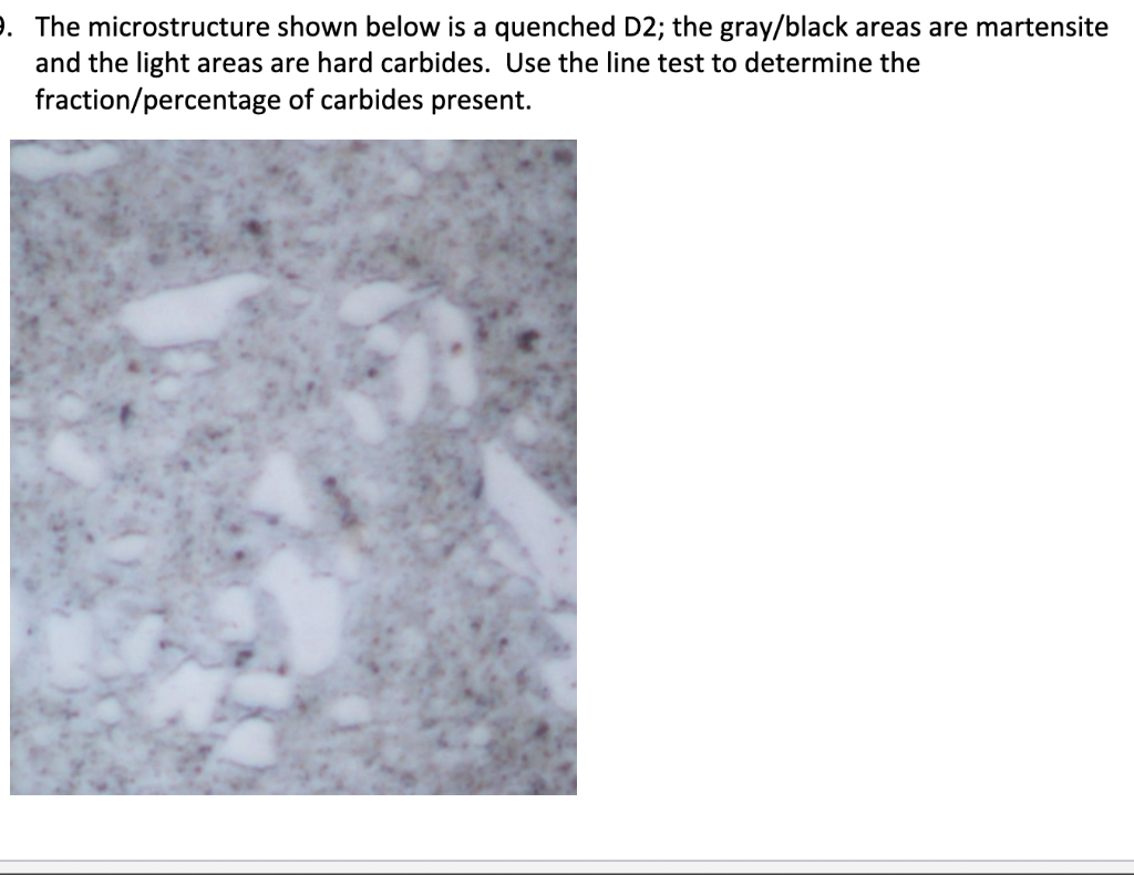 Solved The microstructure shown below is a quenched D2; the | Chegg.com