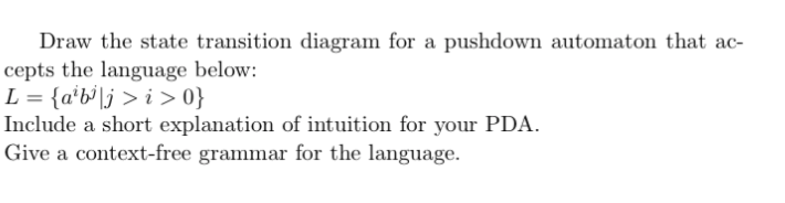 Solved Draw the state transition diagram for a pushdown | Chegg.com