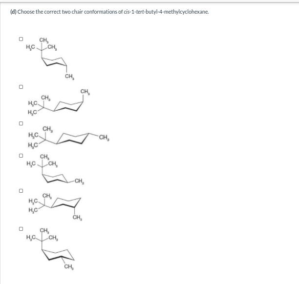 Solved Choose the correct two chair conformations of | Chegg.com