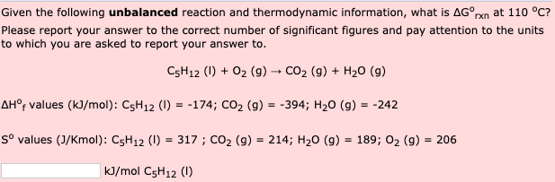 Solved Given the following unbalanced reaction and | Chegg.com