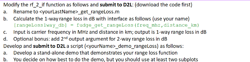 Solved Please Write The Function And The Script And Please