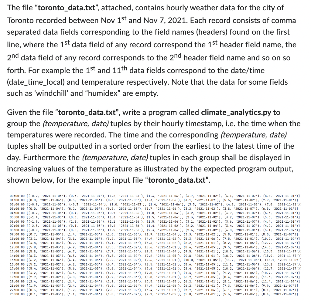 Solved The file "toronto_data.txt", attached, contains | Chegg.com
