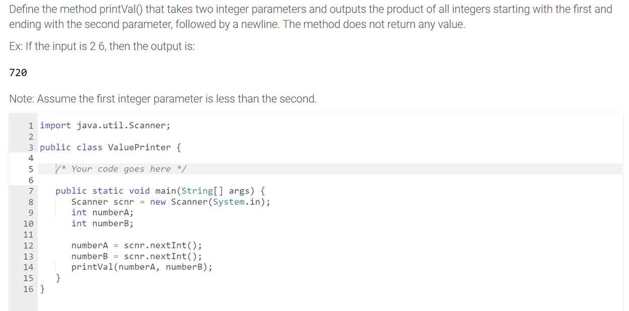 Solved In java Define the method printVal() that takes two | Chegg.com Solved In java Define the method printVal() that takes two | Chegg.com