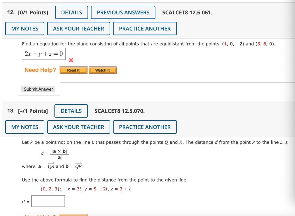 Solved 12. [0/1 Points] DETAILS PREVIOUS ANSWERS SCALCET8 | Chegg.com