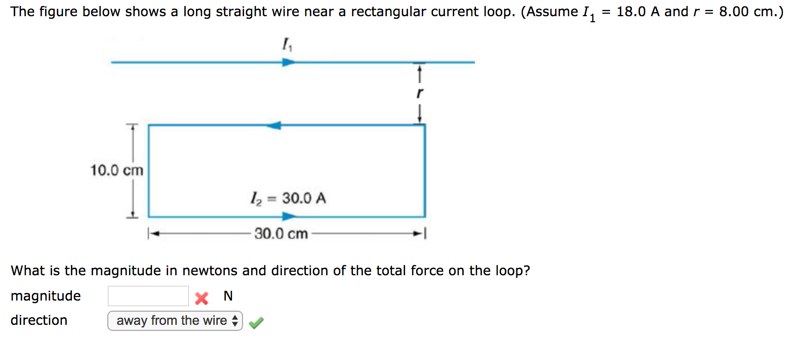 Solved The figure below shows a long straight wire near a | Chegg.com