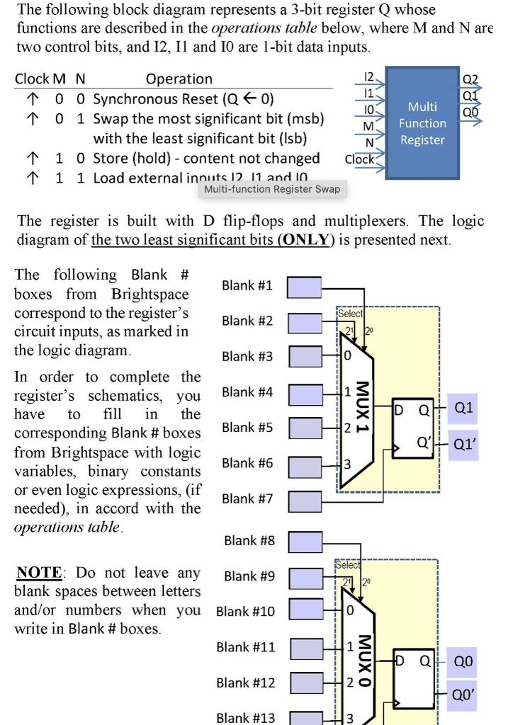 Solved The following block diagram represents a 3-bit | Chegg.com