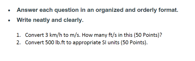 Solved - Answer each question in an organized and orderly | Chegg.com