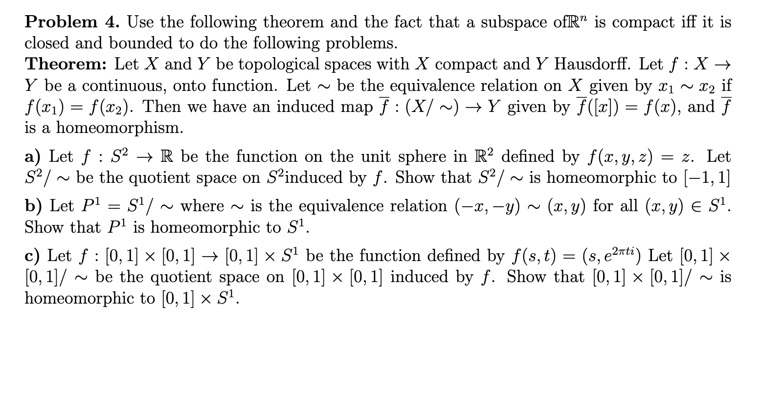Solved Problem 4. ﻿Use the following theorem and the fact | Chegg.com