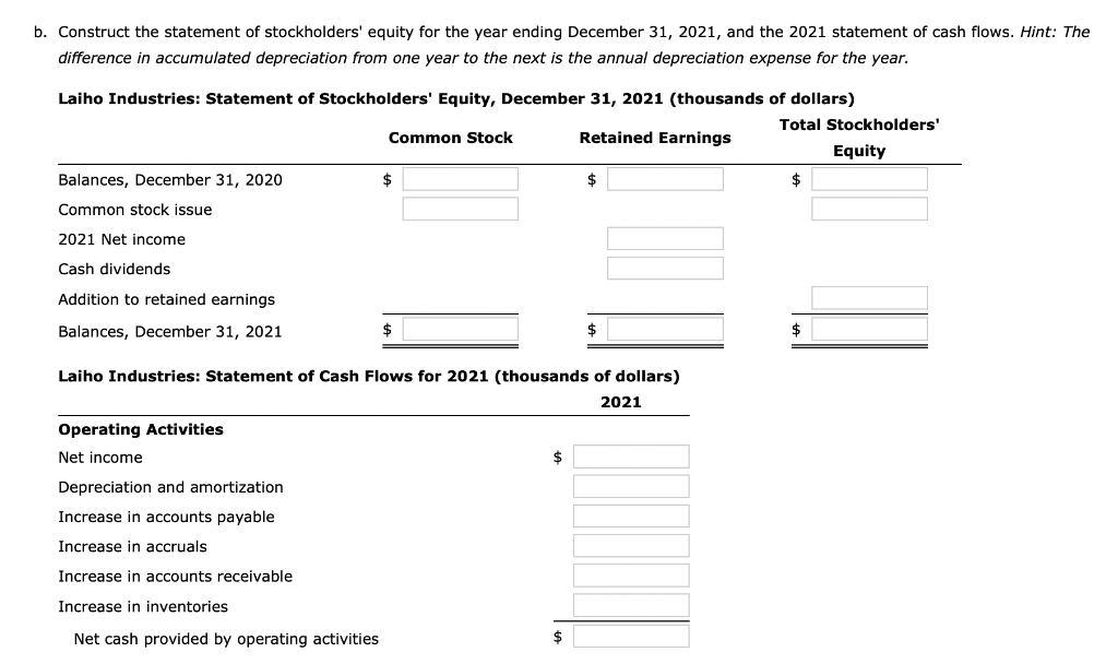 [Solved]: Excel Activity: Financial Statements, Cash Flo