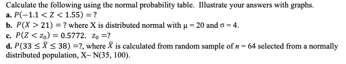 Solved Calculate the following using the normal probability | Chegg.com