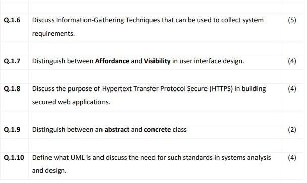 Solved Q.1.6 Discuss Information-Gathering Techniques that | Chegg.com