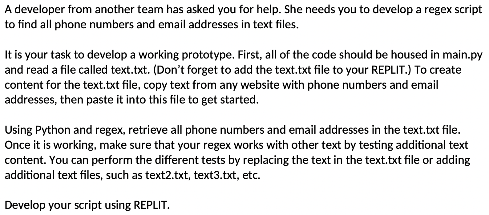 Solved A developer from another team has asked you for help. | Chegg.com