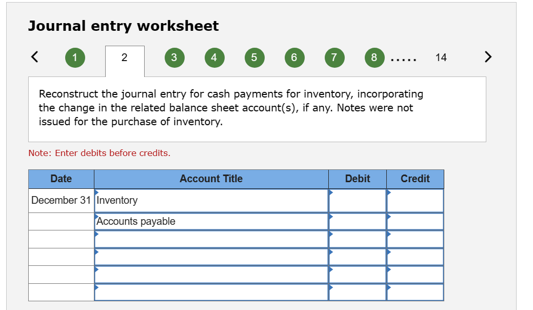 Solved Journal entry worksheet 4 56 7 8… Reconstruct the | Chegg.com