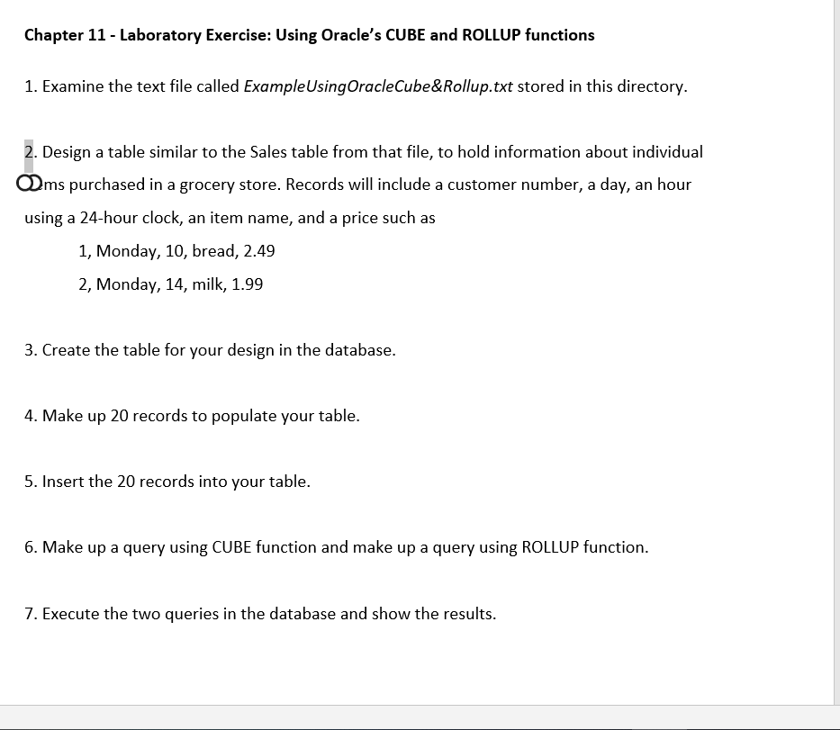 Solved create table sales( month varchar2(8), store | Chegg.com