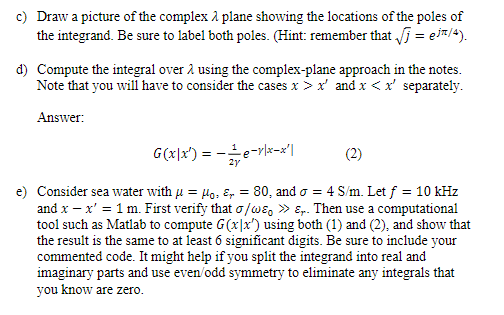 3. The one-dimensional Green's function for the | Chegg.com