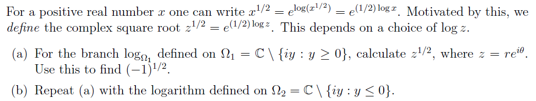 Solved = 2 For a positive real number x one can write x1/2 = | Chegg.com