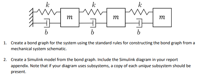 1. Create a bond graph for the system using the | Chegg.com
