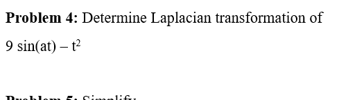 Solved Problem 4: Determine Laplacian transformation of | Chegg.com