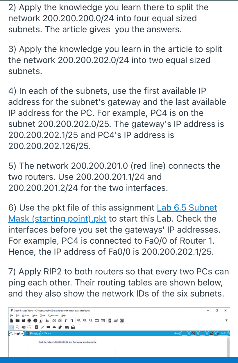 Solved 2) Apply the knowledge you learn there to split the | Chegg.com