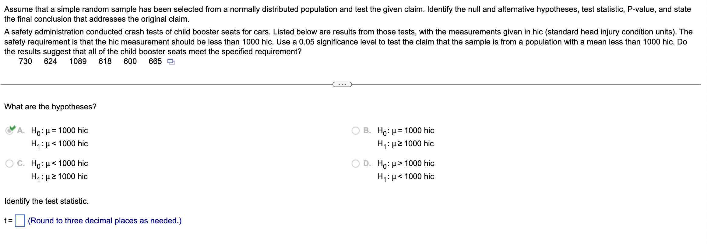 Solved addresses the original claim. What are the null and | Chegg.com