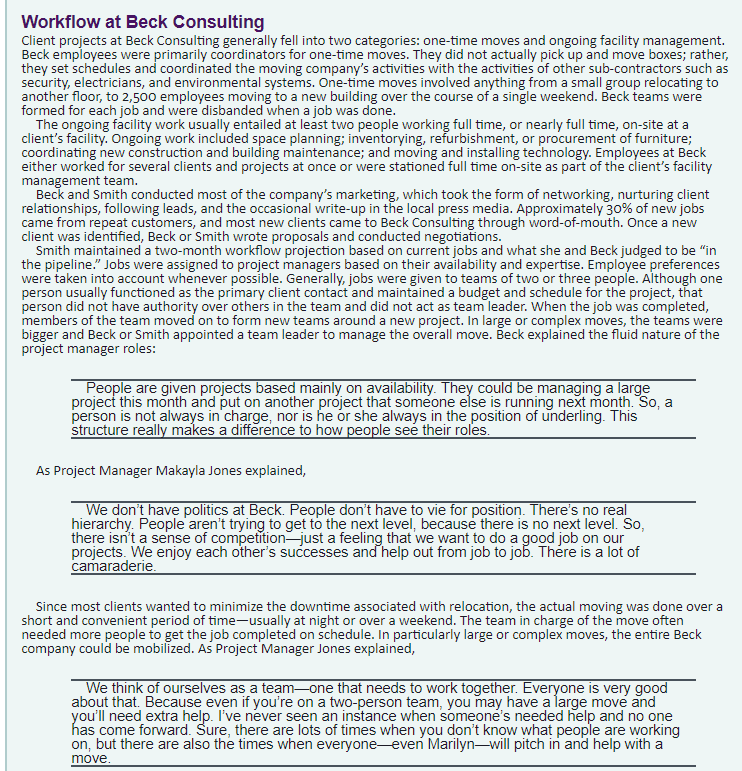 Solved As she drove, Beck reflected on all that had | Chegg.com