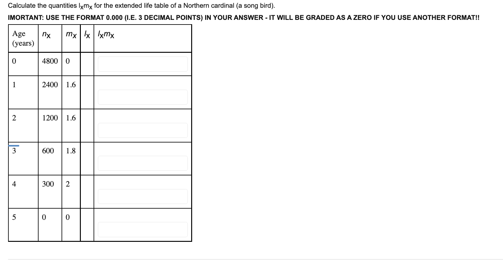 Solved Calculate the quantities lymy for the extended life | Chegg.com