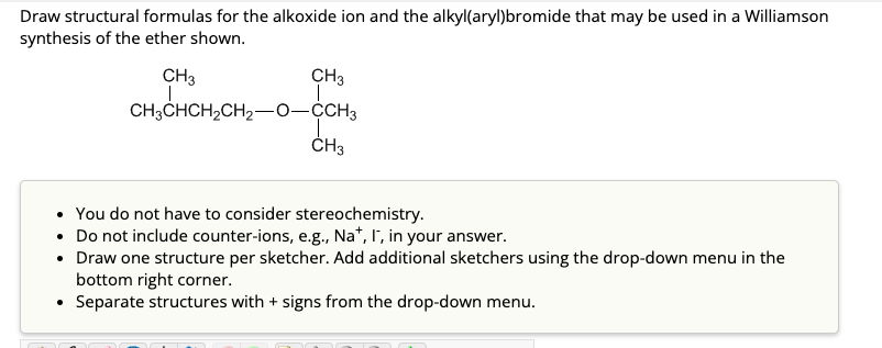 Solved Draw structural formulas for the alkoxide ion and the | Chegg.com