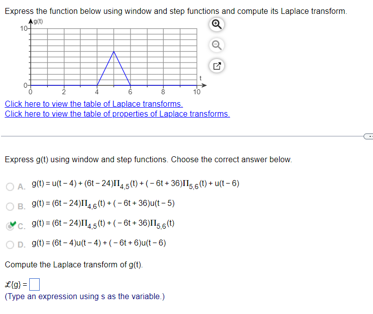 Solved Express the function below using window and step | Chegg.com