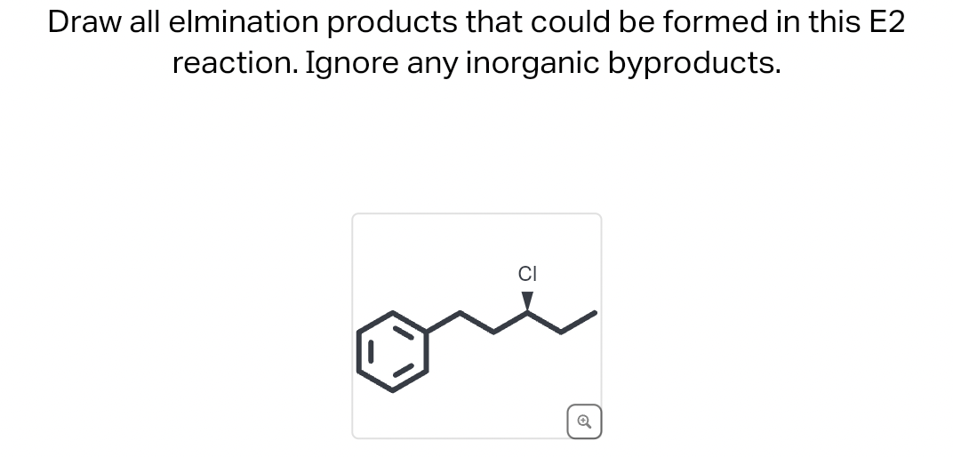 Solved Draw all elmination products that could be formed in | Chegg.com