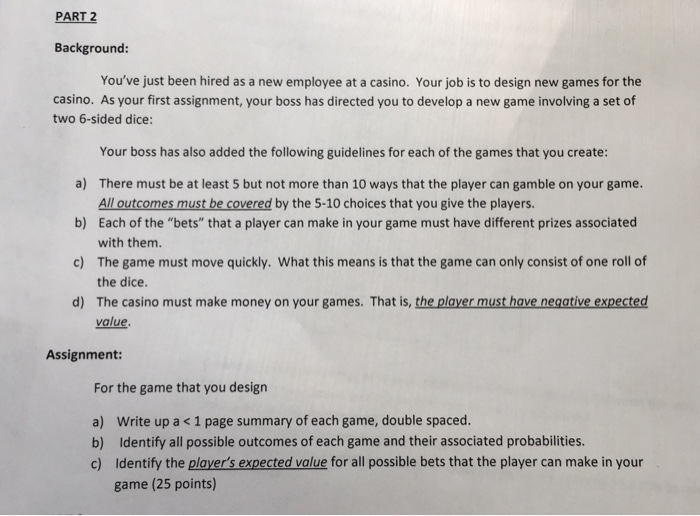 PART 2 Background: You've just been hired as a new | Chegg.com
