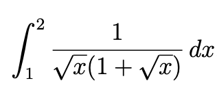 Solved ∫12x(1+x)1dx | Chegg.com