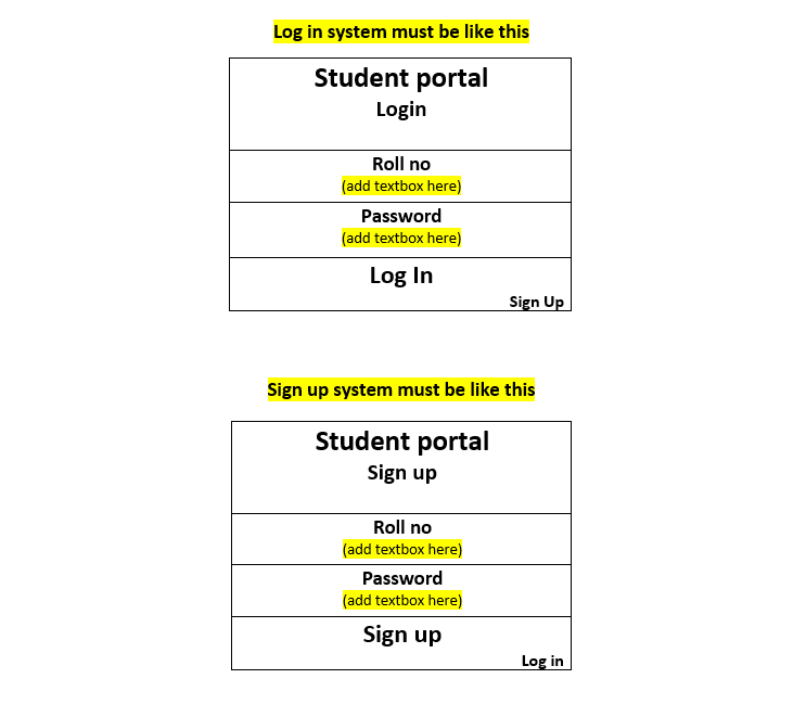 Make course enrollment system (as shown below) in | Chegg.com