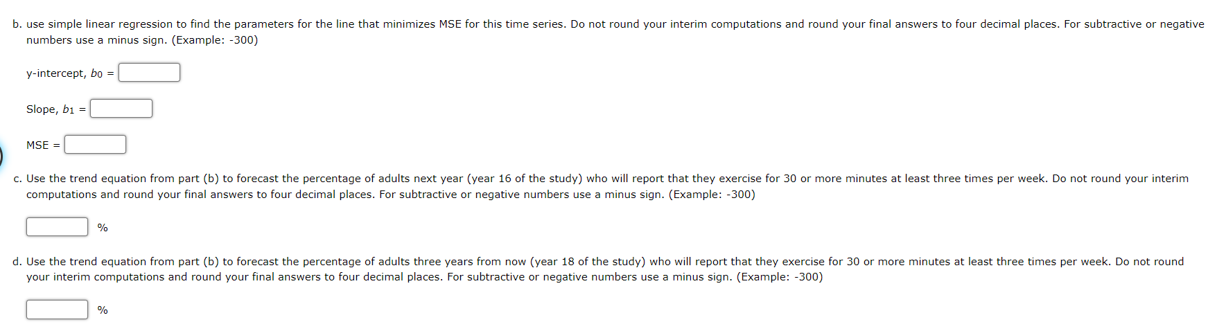 Solved exercise for 30 or more minutes at least three times | Chegg.com