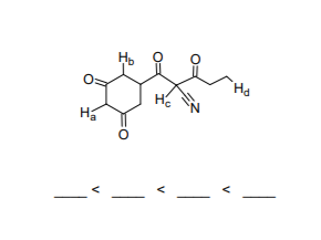Solved Place the hydrogens Ha, Hb, Hc and Hd in increasing | Chegg.com