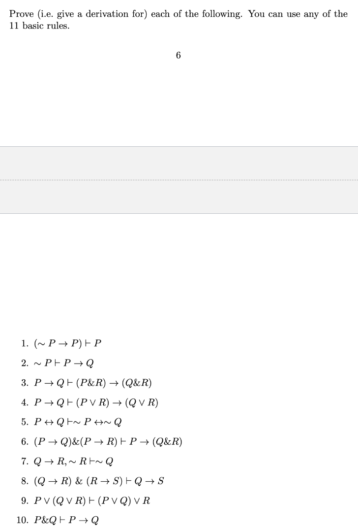 Solved Prove (i.e. give a derivation for) each of the | Chegg.com