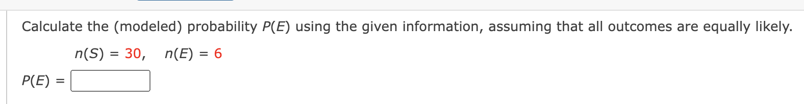 Solved Calculate the (modeled) probability P(E) using the | Chegg.com