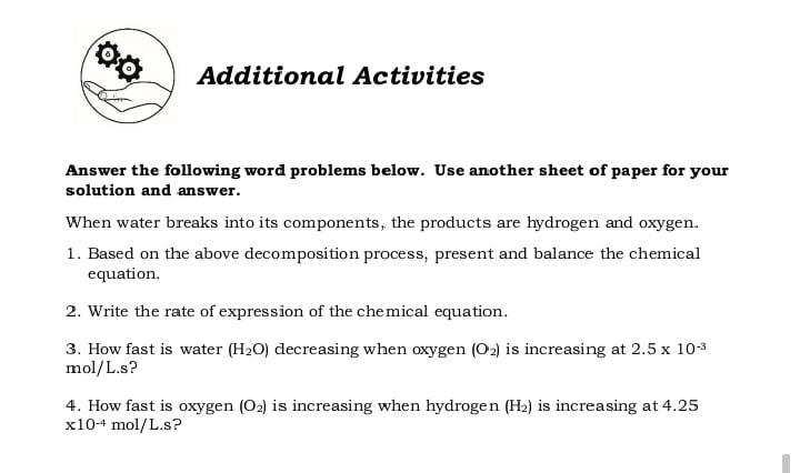 Solved Additional Activities Answer the following word | Chegg.com